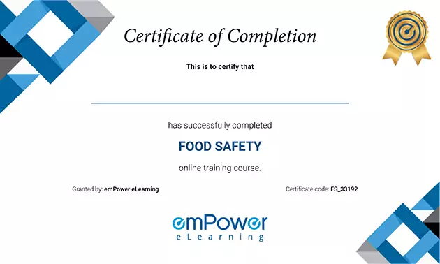 Food handling Certificate & online Training Course | emPower eLearning